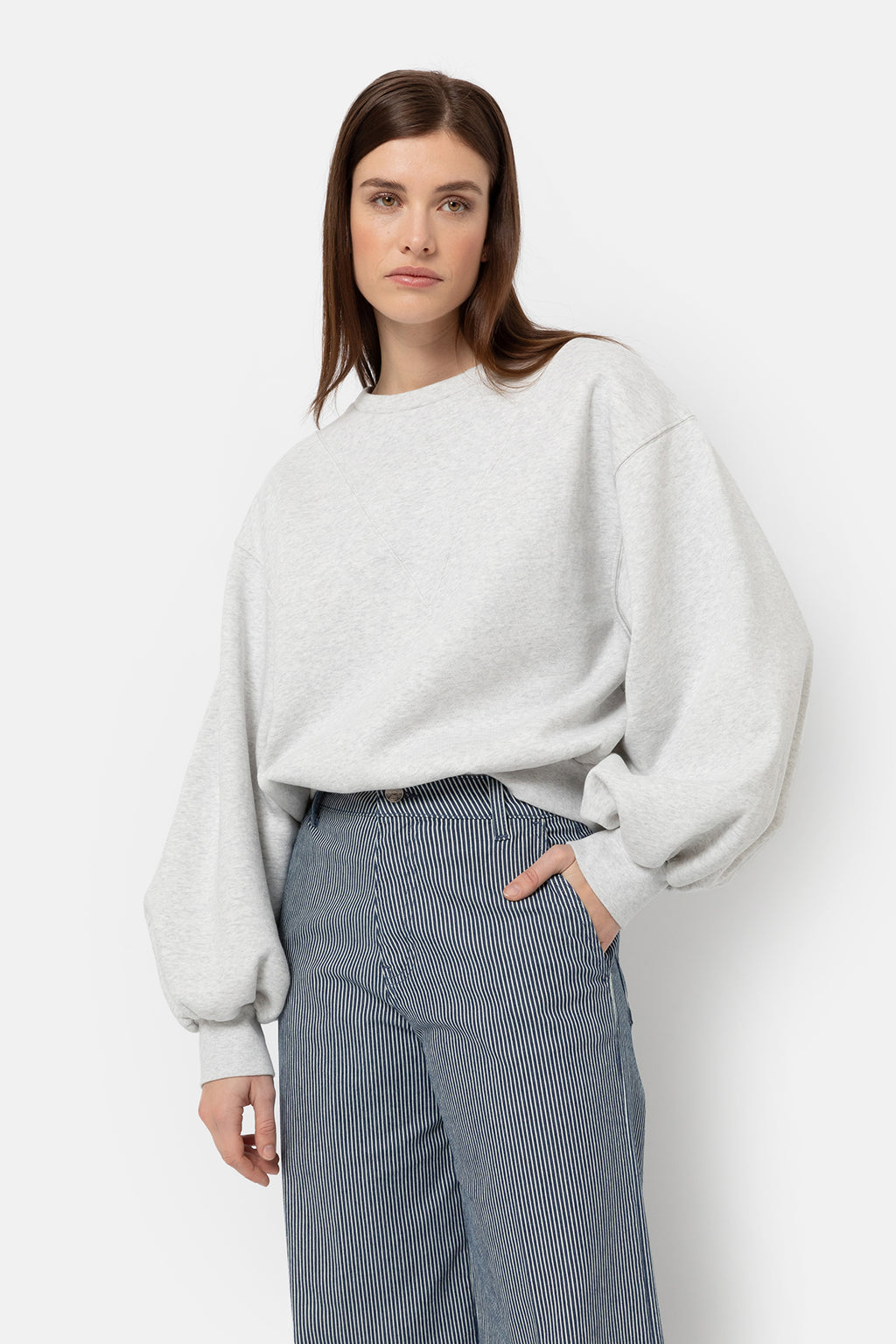 Kim Sweatshirt | Marled Grey – Âme antwerp